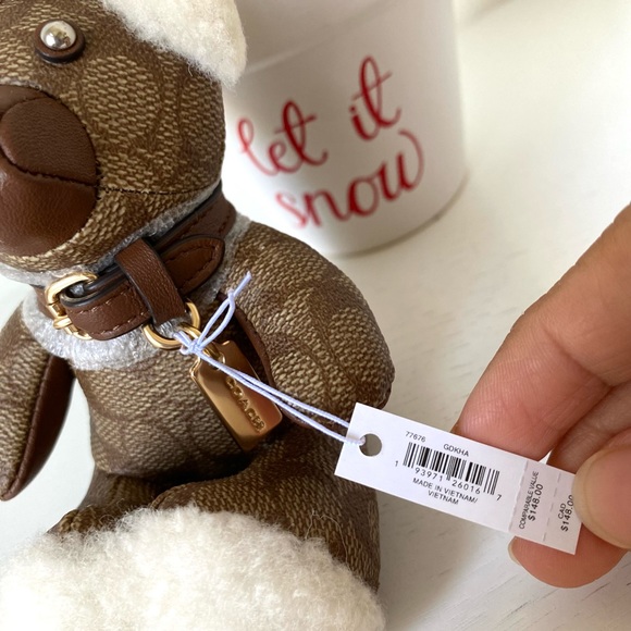 Coach | Accessories | Coach Bear Bag Charm In Signature Canvas | Poshmark